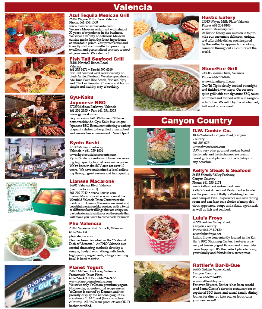 Dining guide 2 - Santa Clarita Magazine